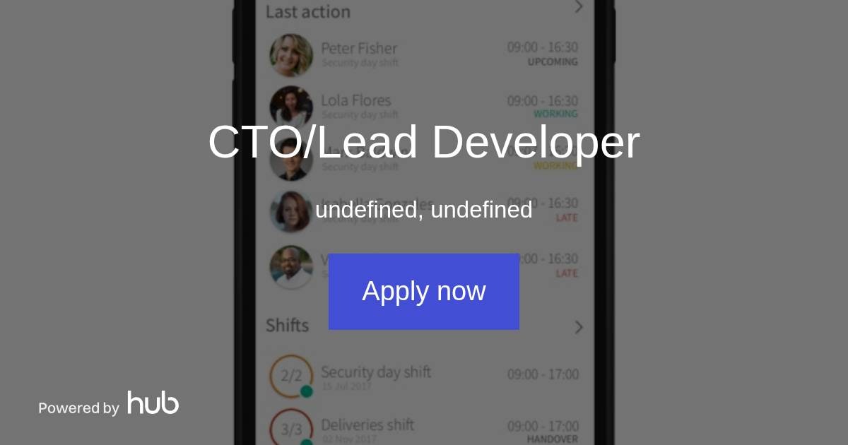 The Hub | CTO/Lead Developer | stam.io