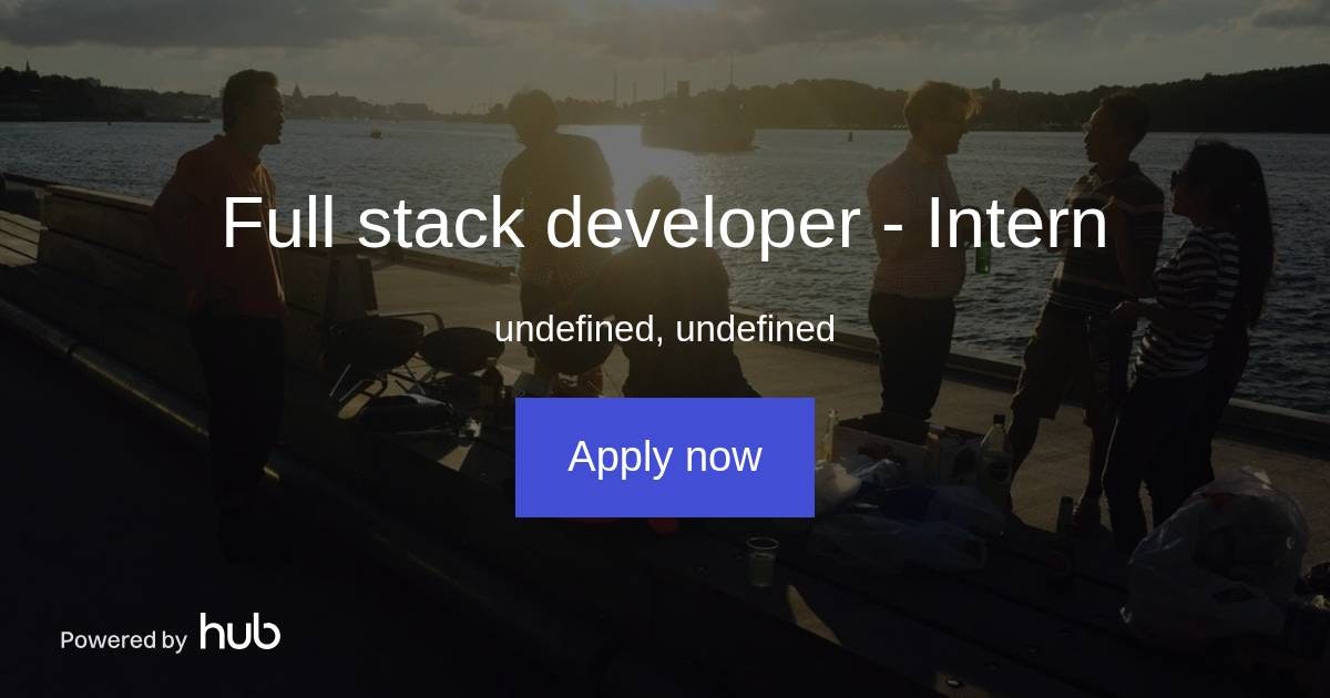 The Hub | Full stack developer - Intern | Lunchback