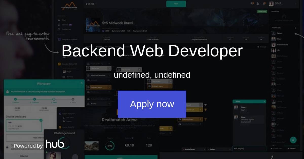 The Hub | Backend Web Developer | Challengermode