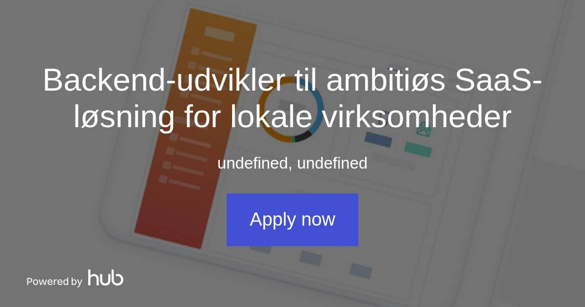 The Hub | Backend-udvikler til ambitiøs SaaS-løsning for lokale virksomheder | SpotOn Marketing