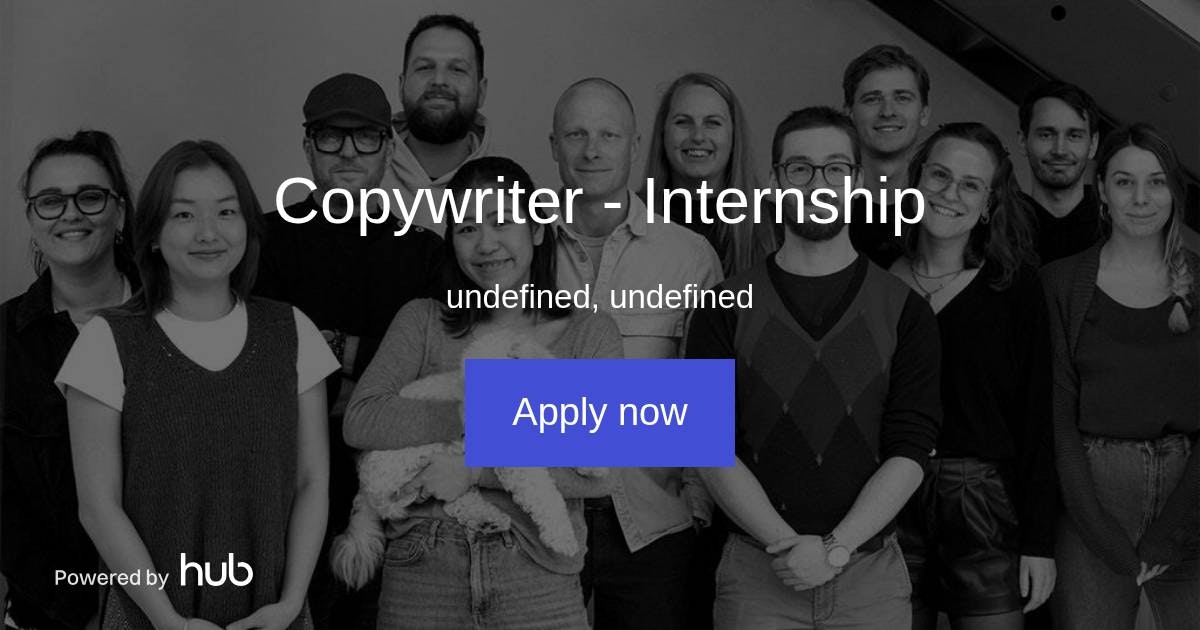 The Hub | Copywriter - Internship | CWC - Copenhagen Watch Company ApS