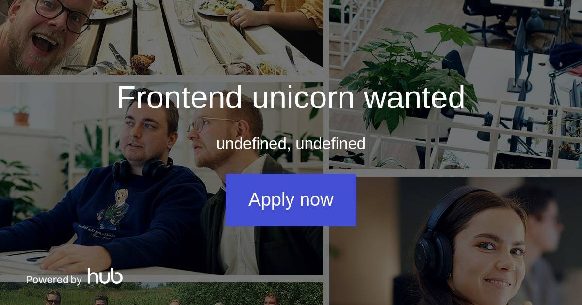 The Hub | Frontend unicorn wanted | Bærnholdt