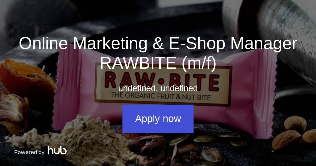 The Hub | Online Marketing & E-Shop Manager RAWBITE (m/f) | Rawbite ApS
