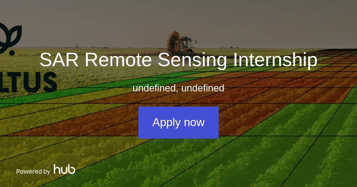 The Hub | SAR Remote Sensing Internship | Vultus