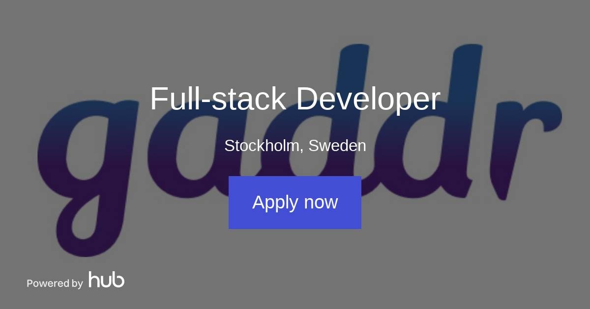 The Hub | Full-stack Developer | Gaddr