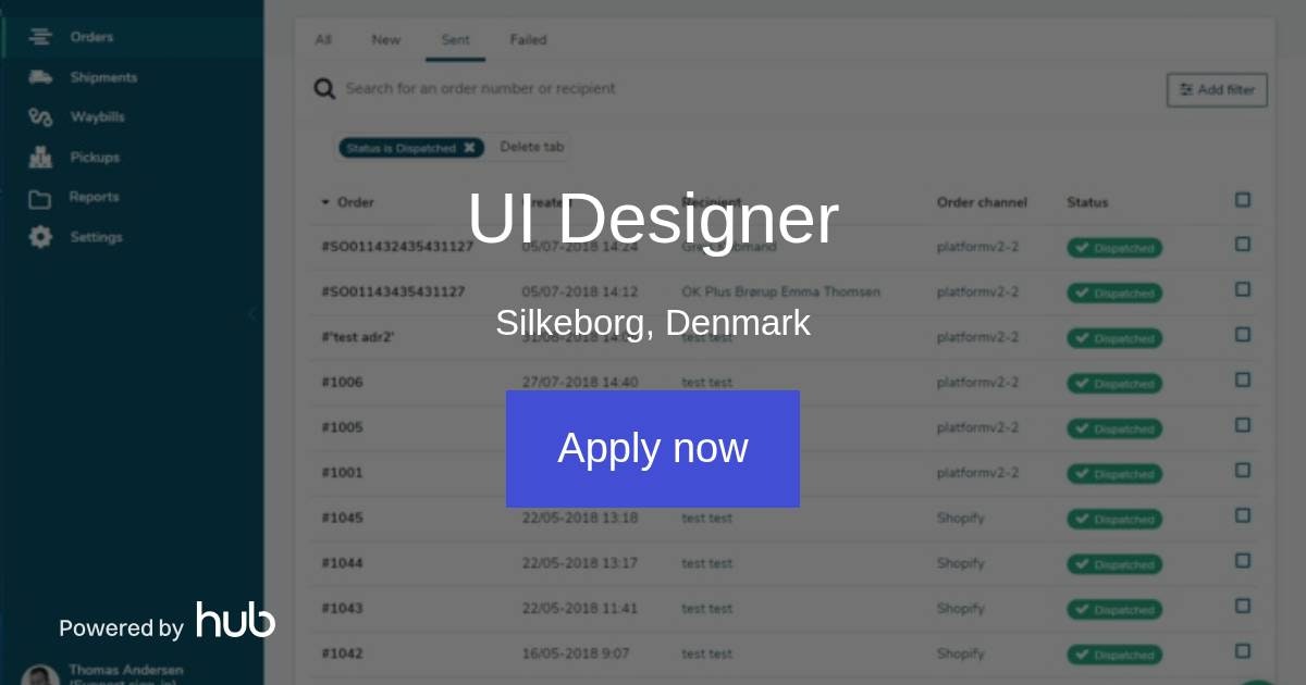 The Hub | UI Designer | Webshipper.com