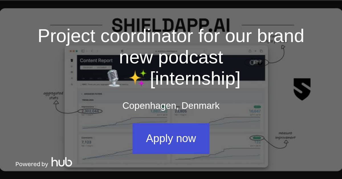 The Hub | Project coordinator for our brand new podcast 🎙️ [internship ...