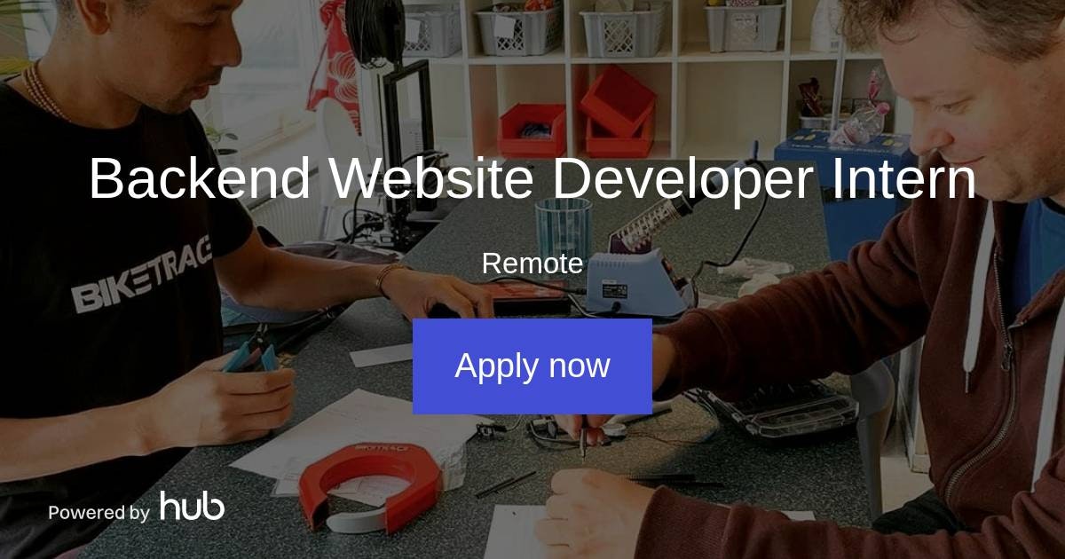 The Hub | Backend Website Developer Intern | BIKETRACE