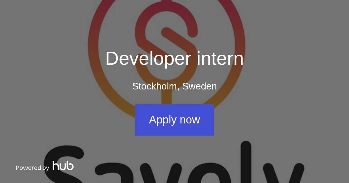 The Hub | Developer intern | Savely AB