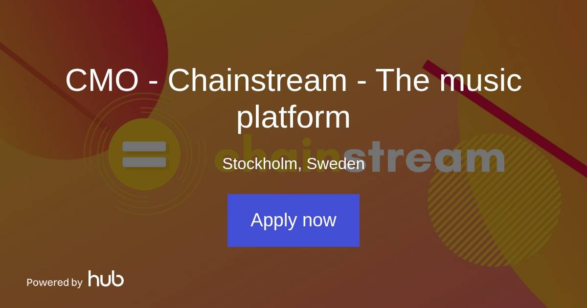 The Hub | CMO - Chainstream - The music platform | SoundMap - The creative ecosystem