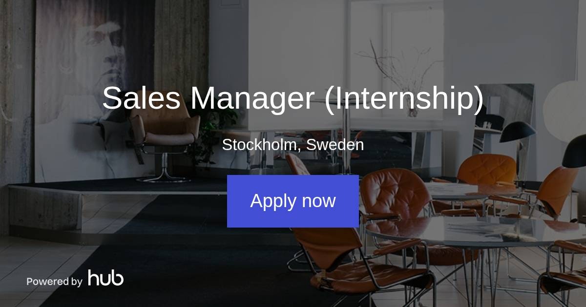 The Hub | Sales Manager (Internship) | Sensorem AB