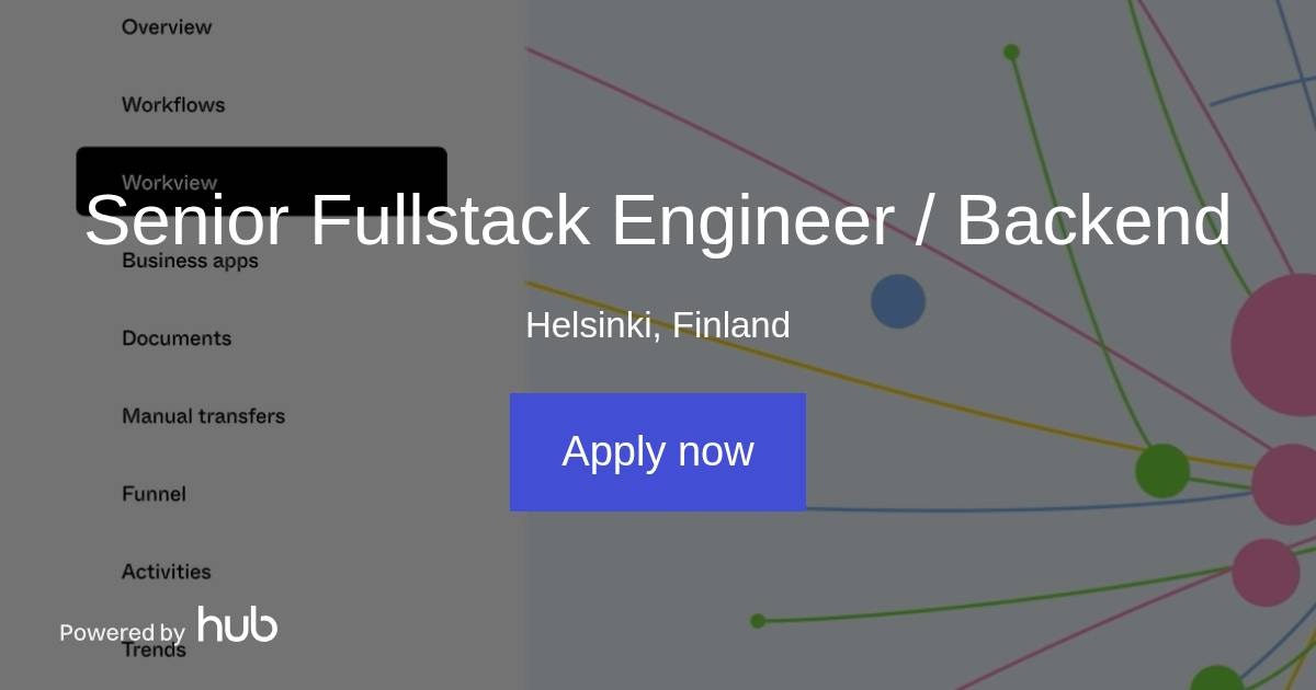 The Hub | Senior Fullstack Engineer / Backend | Workfellow