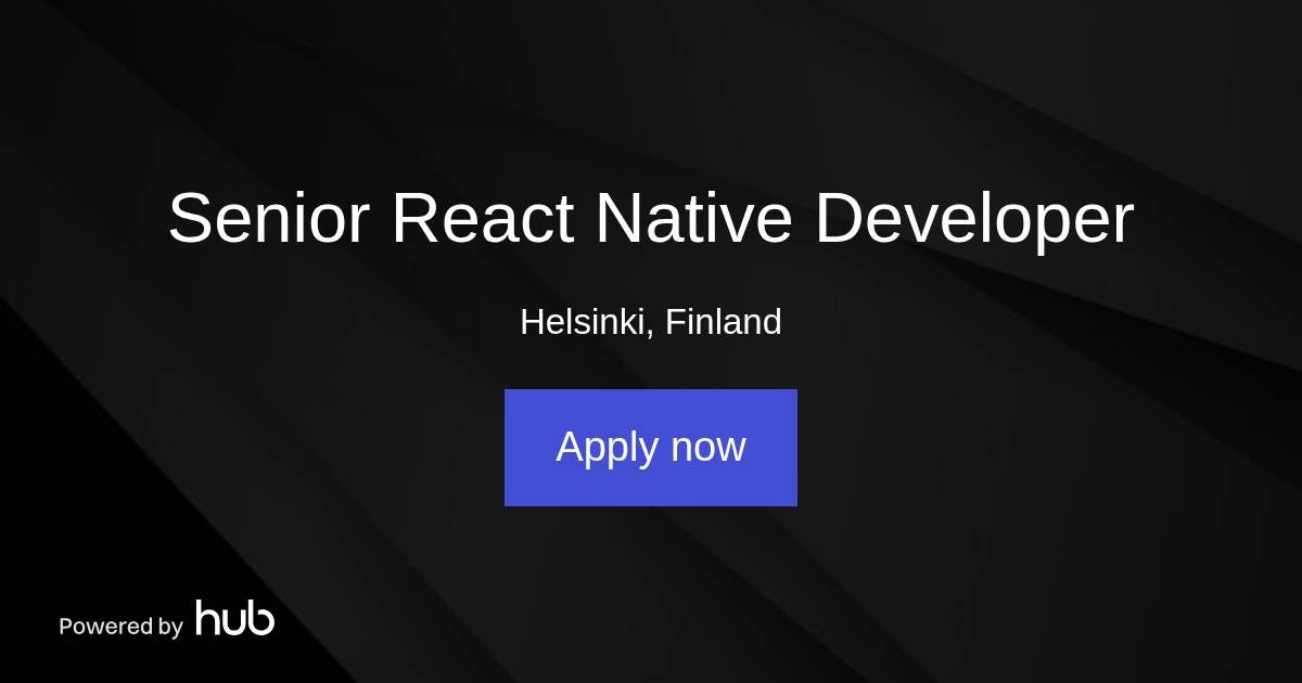 The Hub | Senior React Native Developer | Reactron Technologies Ltd