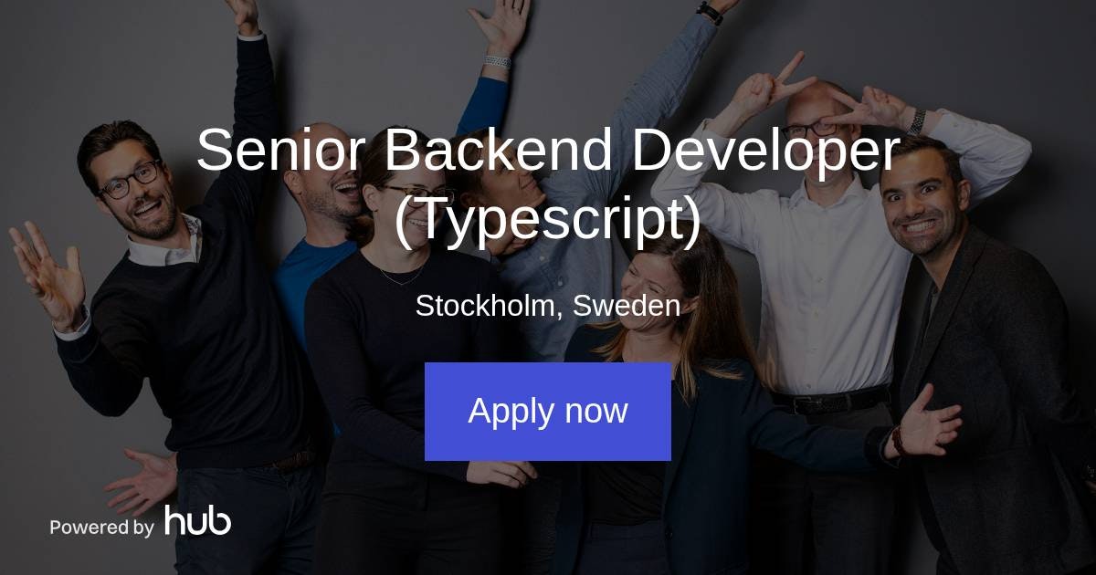 The Hub | Senior Backend Developer (Typescript) | Mevisio