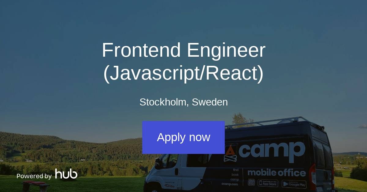 The Hub | Frontend Engineer (Javascript/React) | Acamp