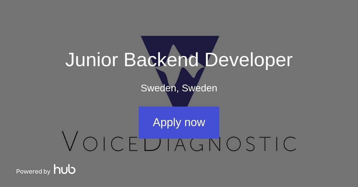 The Hub | Junior Backend Developer | VoiceDiagnostic