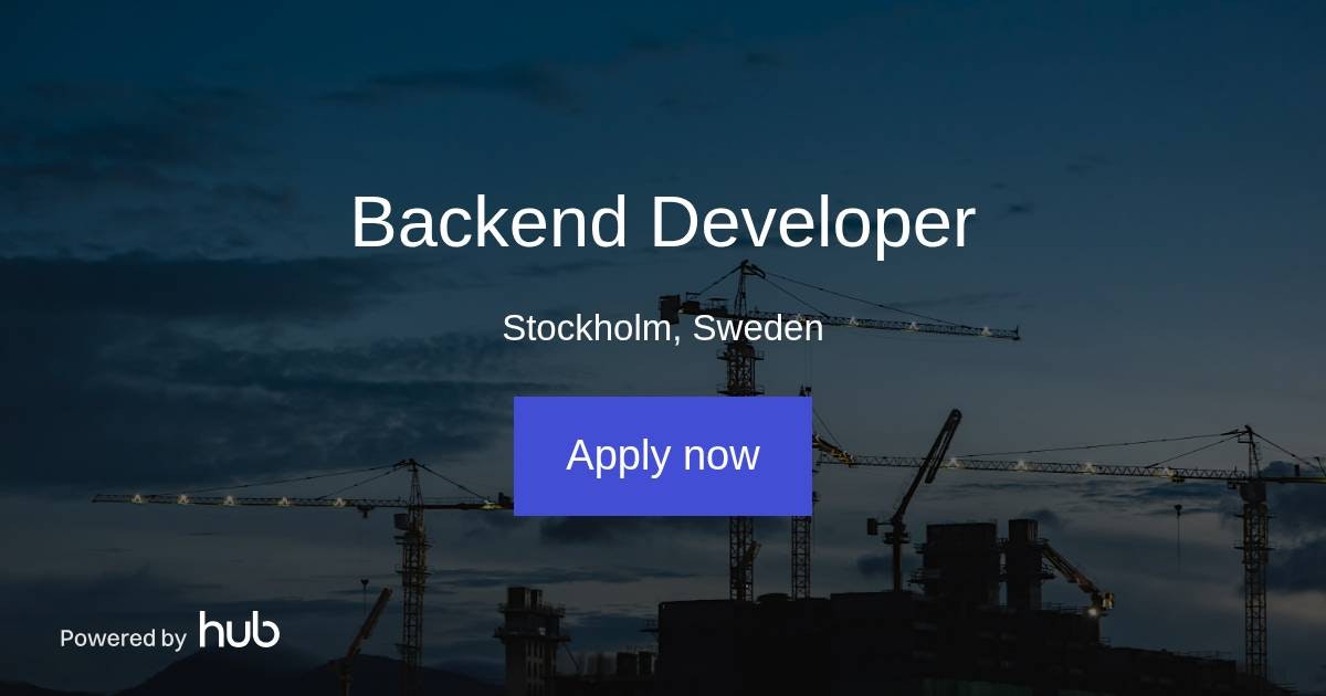 The Hub | Backend Developer | Nodon