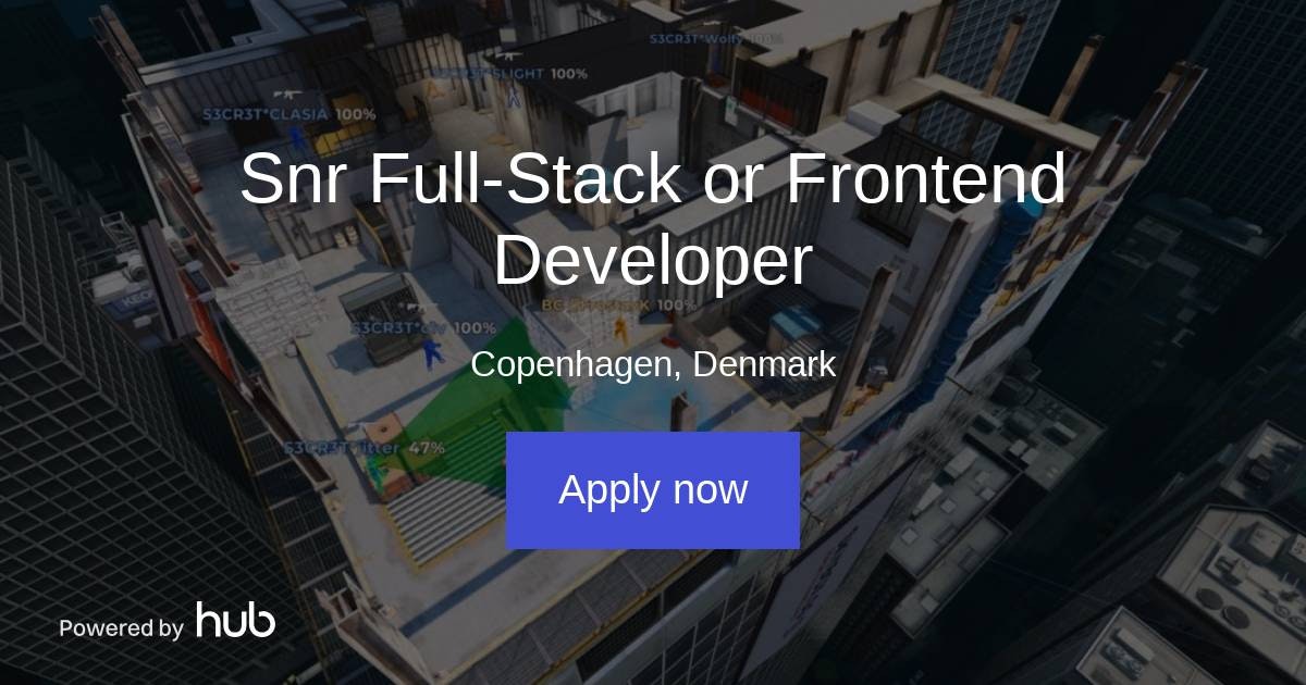 The Hub | Snr Full-Stack or Frontend Developer | Skybox Technologies