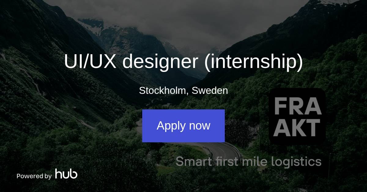 The Hub | UI/UX designer (internship) | Fraakt