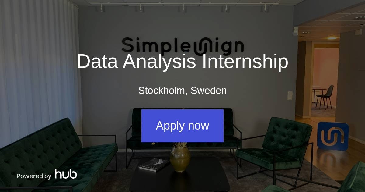 The Hub | Data Analysis Internship | SimpleSign
