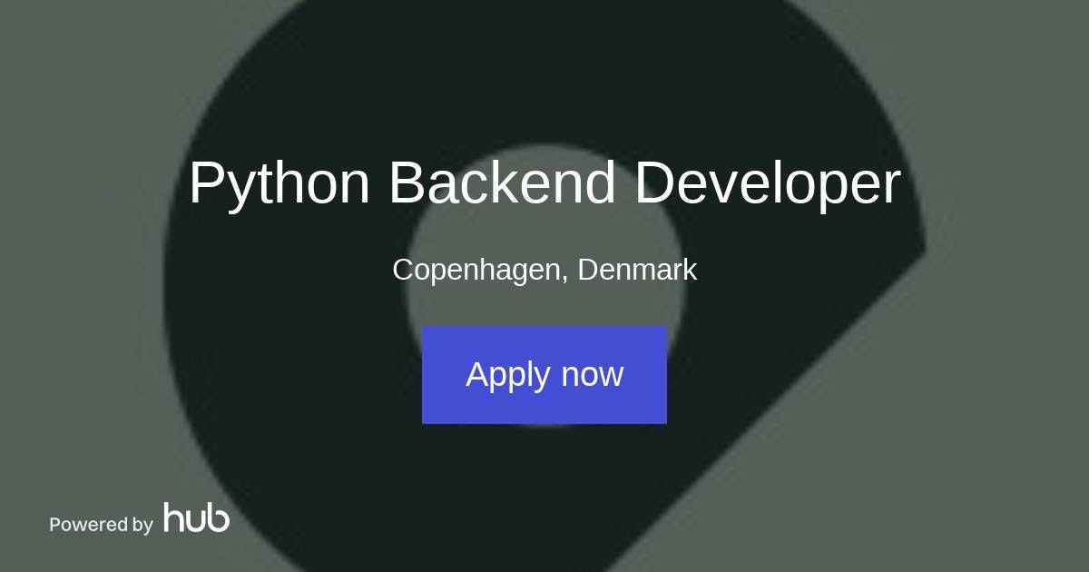 The Hub | Python Backend Developer | CO2HERO ApS