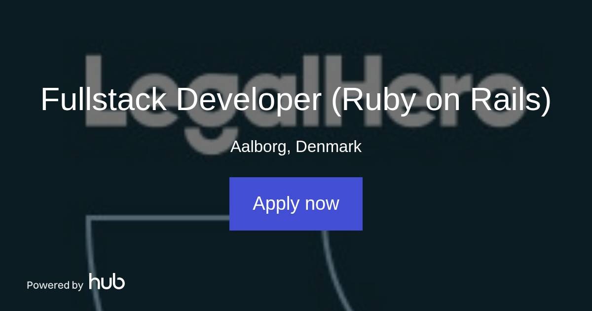 The Hub | Fullstack Developer (Ruby on Rails) | Lexly Danmark