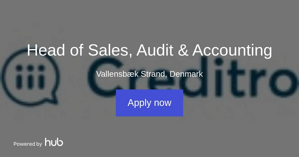 The Hub | Head of Sales, Audit & Accounting | Visma Creditro A/S