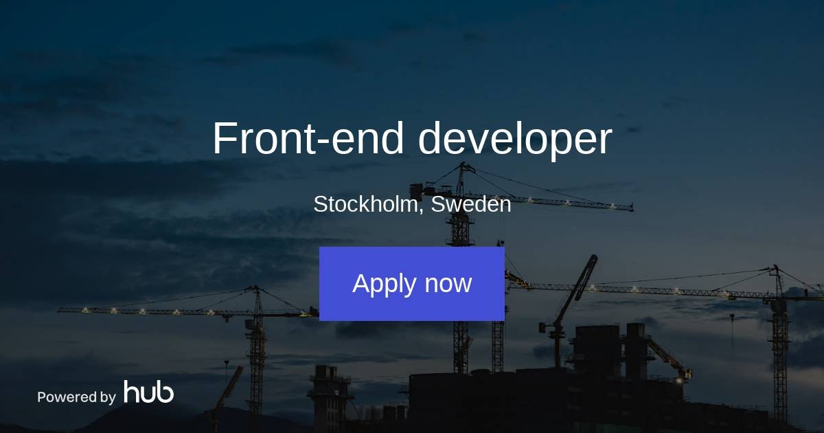 The Hub | Front-end developer | Nodon