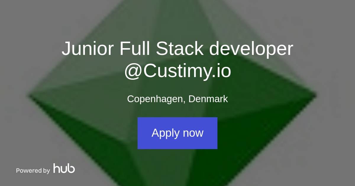 The Hub | Junior Full Stack developer @Custimy.io | Custimy