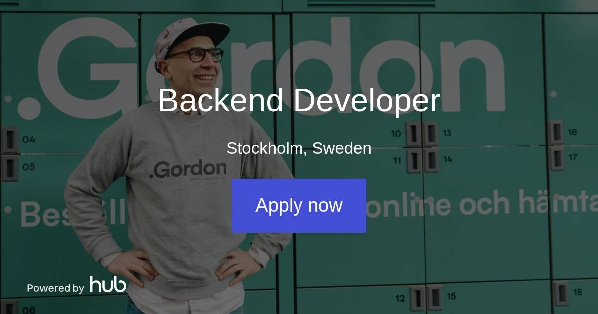 The Hub | Backend Developer | Gordon Delivery