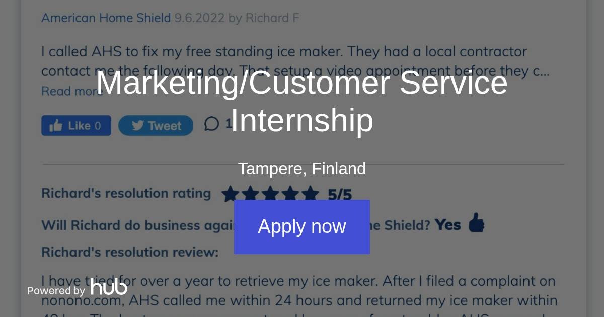 The Hub | Marketing/Customer Service Internship | No No No