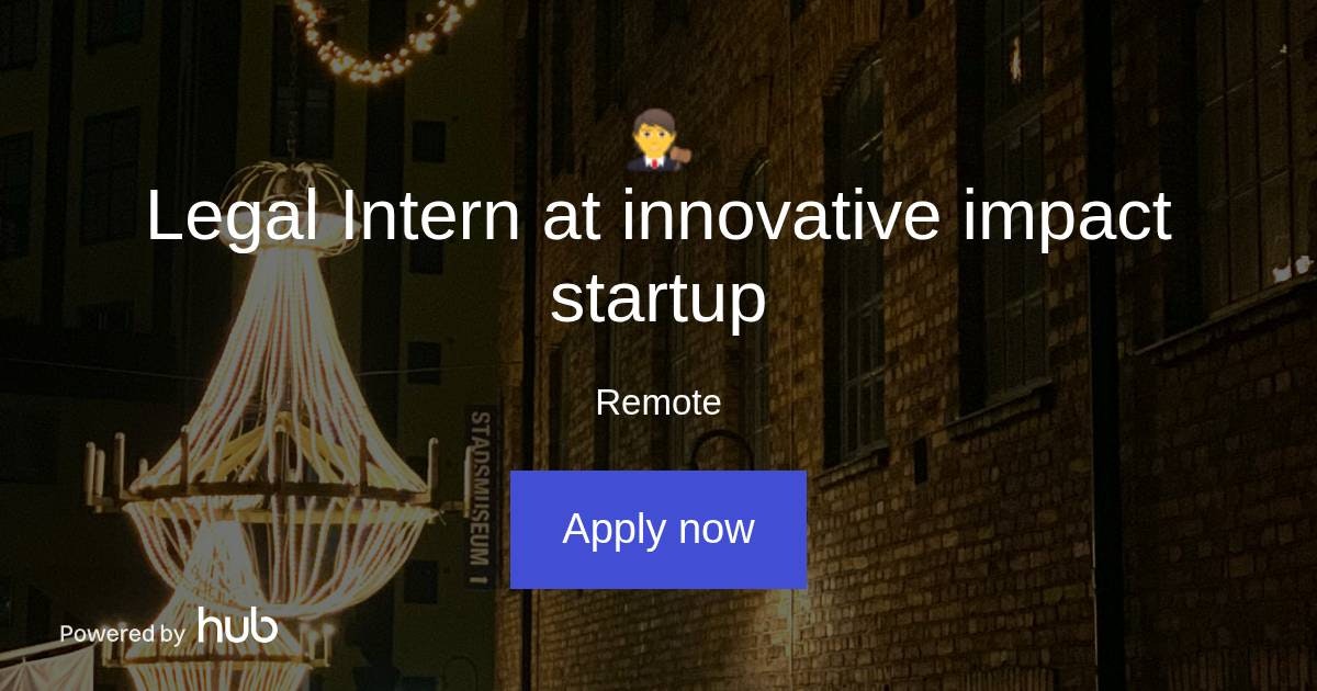The Hub | 🧑‍⚖️ Legal Intern at innovative impact startup | Edventures