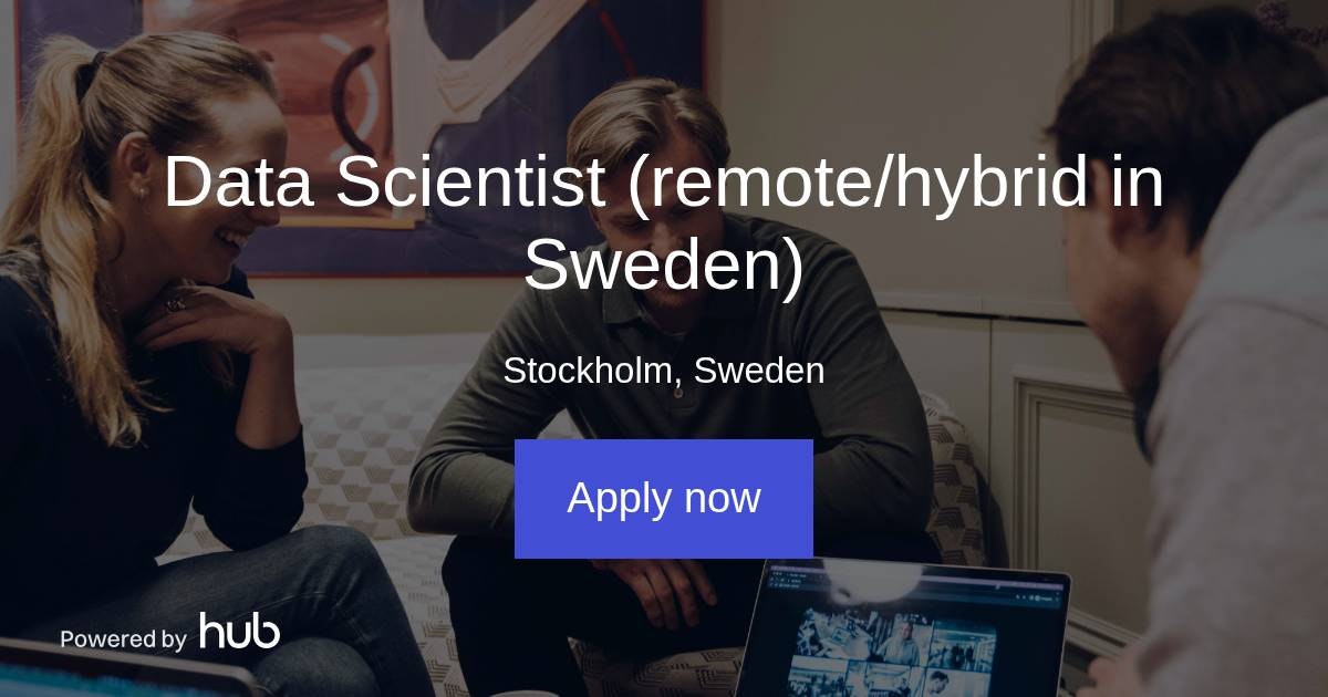 The Hub | Data Scientist (remote/hybrid in Sweden) | COODY