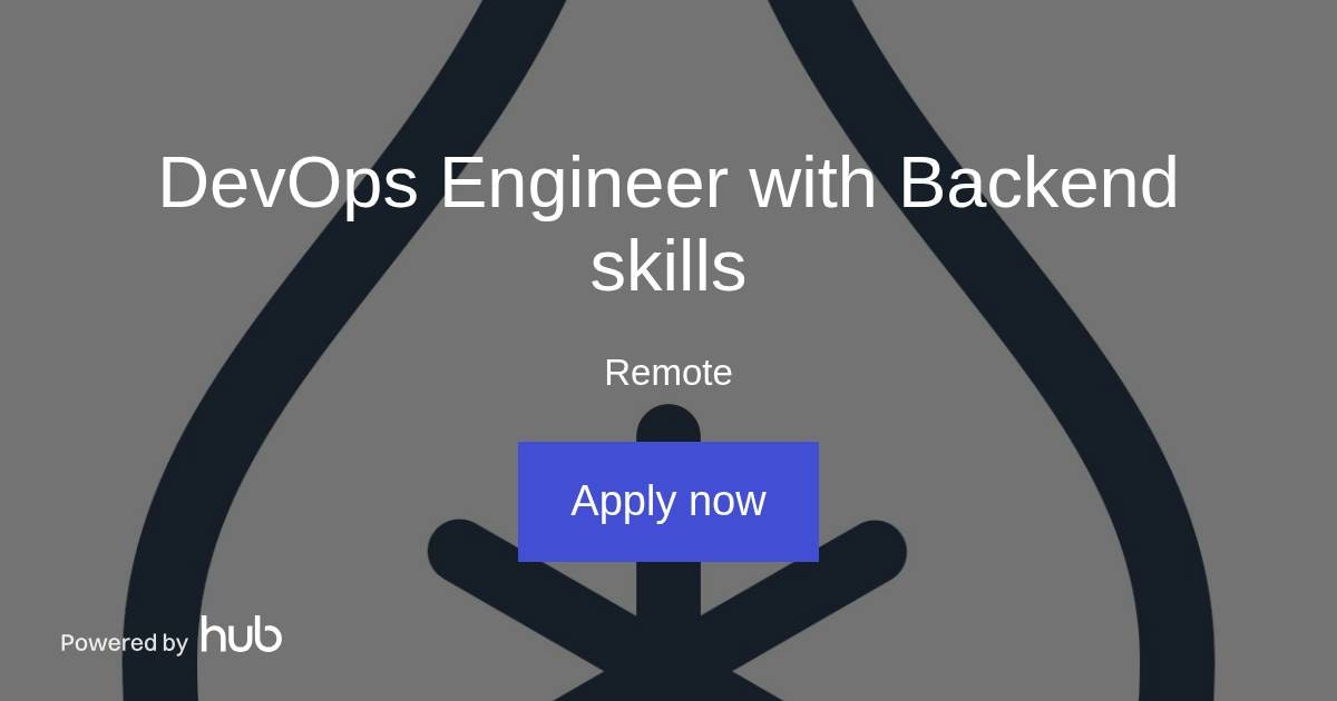 The Hub | DevOps Engineer with Backend skills | stormglass.io