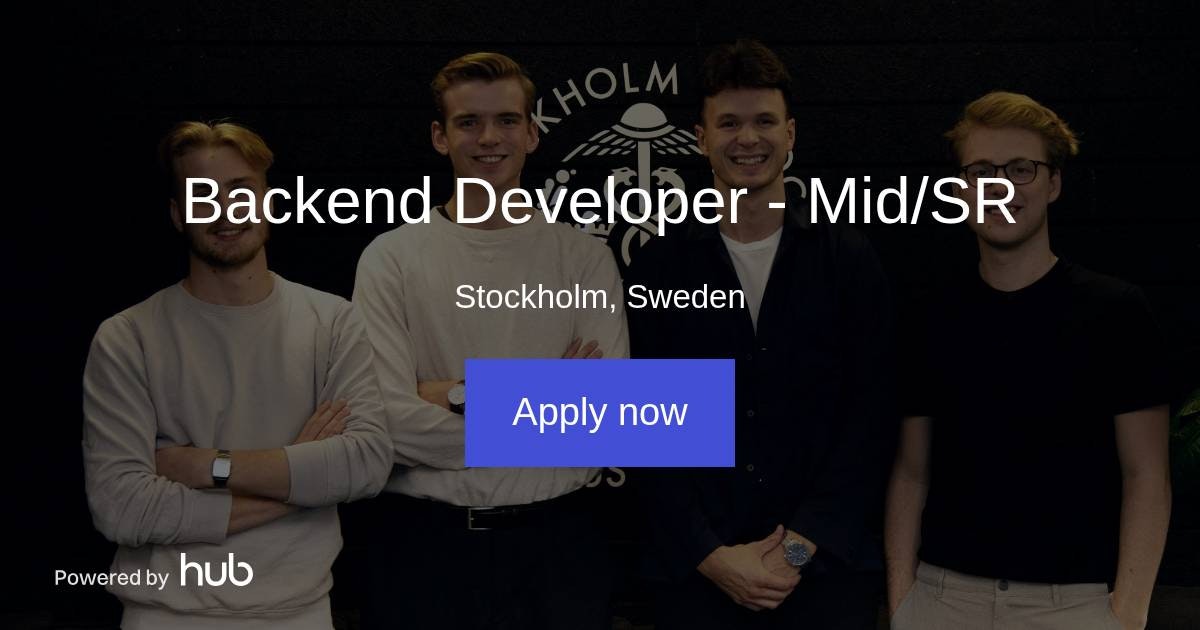 The Hub | Backend Developer - Mid/SR | Ebie