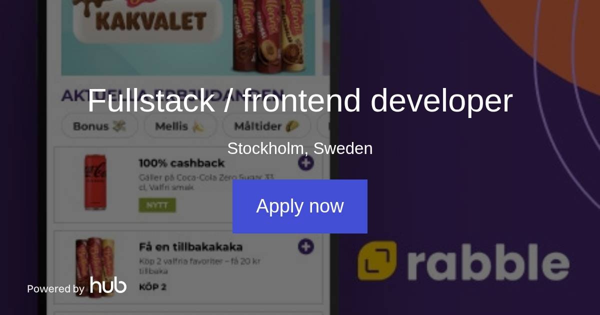 The Hub | Fullstack / frontend developer | Rabble