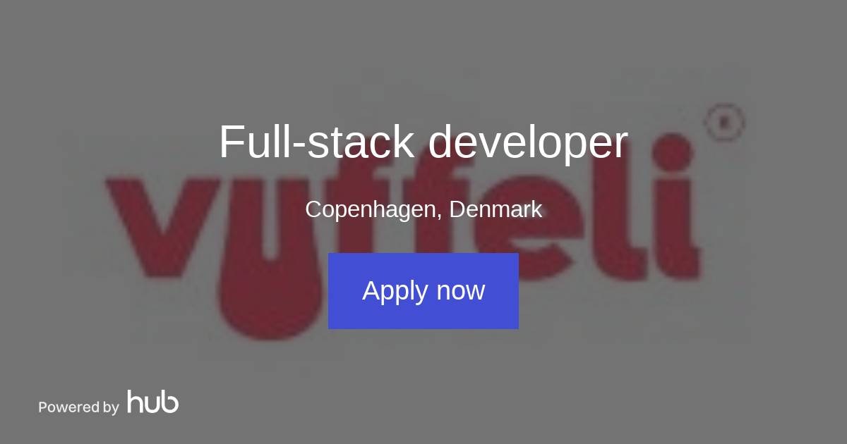 The Hub | Full-stack developer | Vuffeli