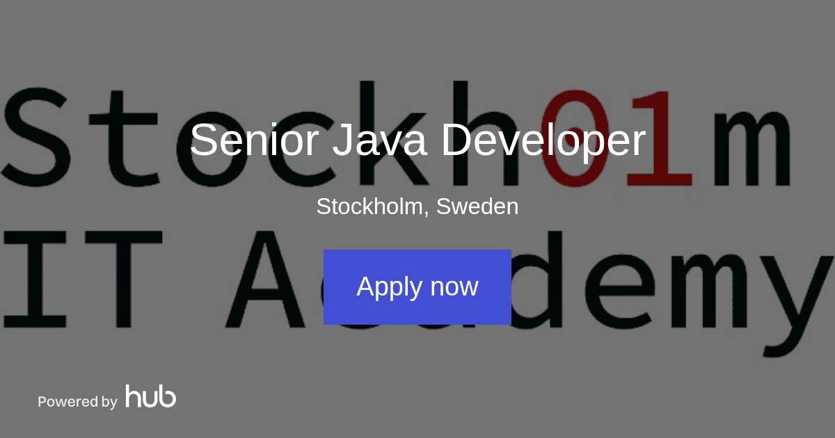 The Hub | Senior Java Developer | SITA.dev