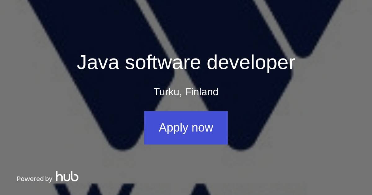 The Hub | Java software developer | WeAre solutions oy
