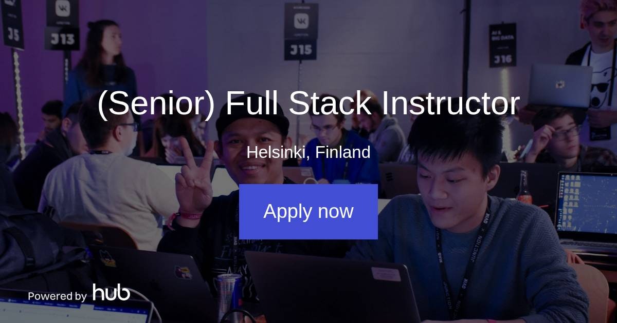 The Hub | (Senior) Full Stack Instructor | Integrify