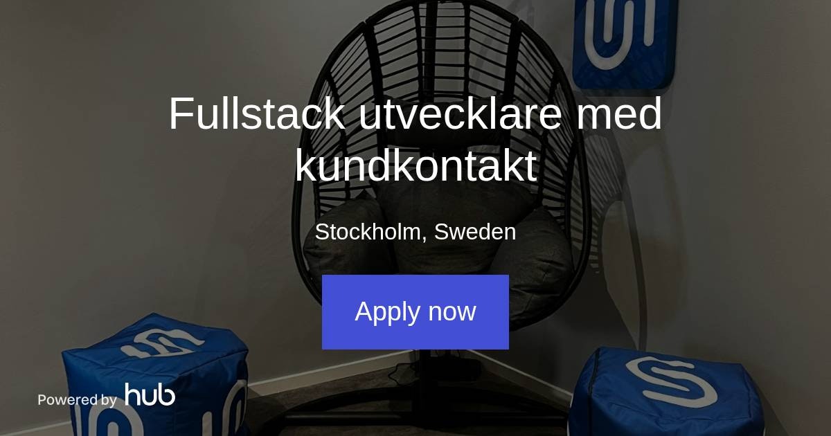 The Hub | Fullstack utvecklare med kundkontakt | SimpleSign