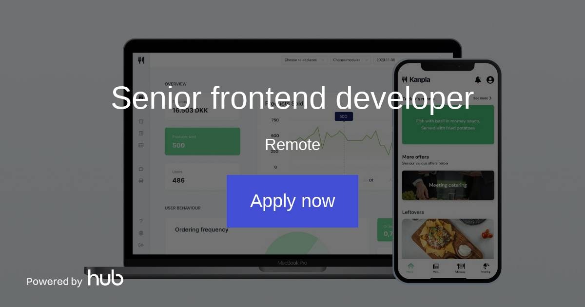 The Hub | Senior frontend developer | Kanpla