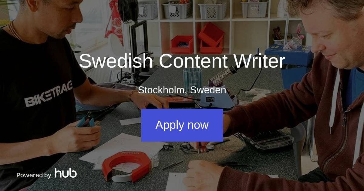 The Hub | Swedish Content Writer | BIKETRACE