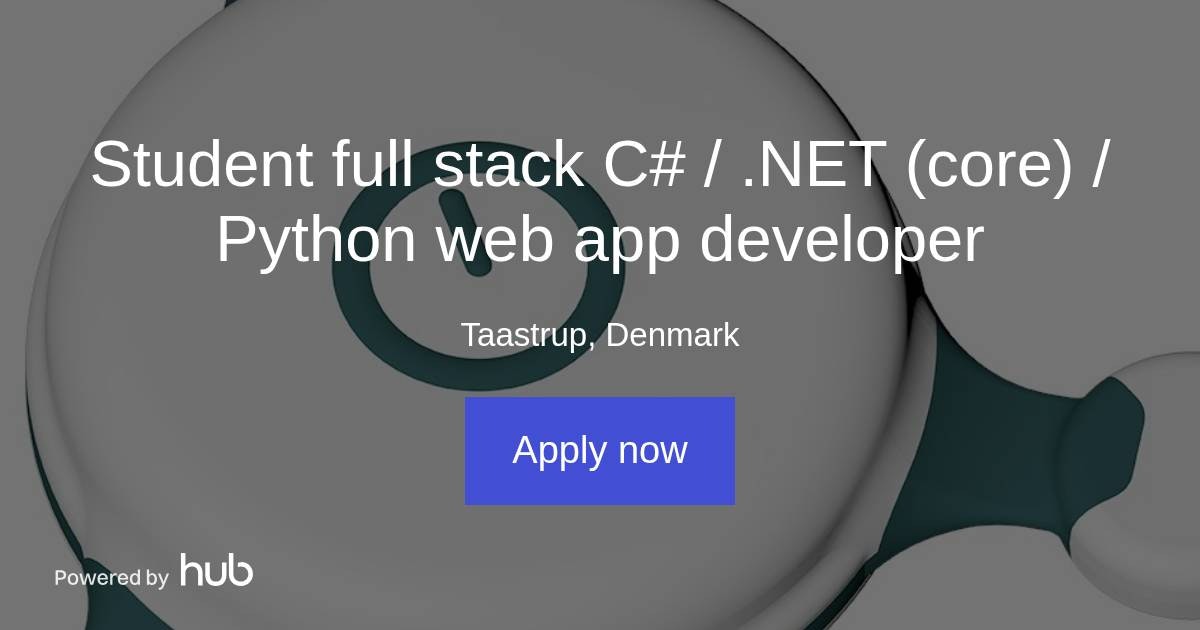 The Hub | Student full stack C# / .NET (core) / Python web app developer | Cortrium