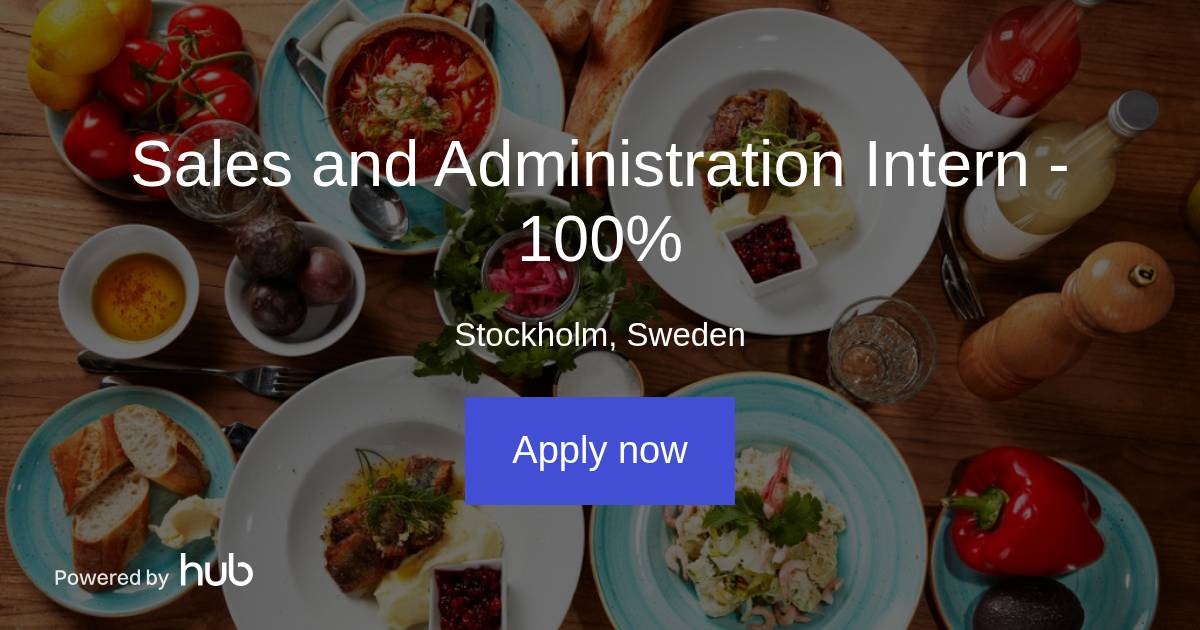 The Hub | Sales and Administration Intern - 100% | Caterbee - B2B-food solutions