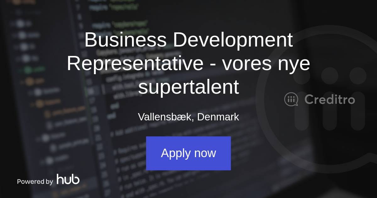 The Hub | Business Development Representative - vores nye supertalent ...
