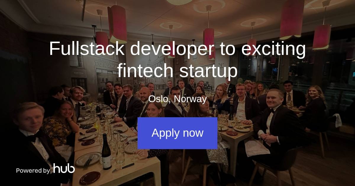 The Hub | Fullstack developer to exciting fintech startup | FundingPartner