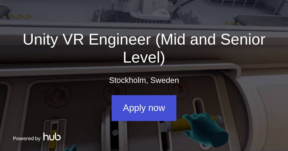 The Hub | Unity VR Engineer (Mid and Senior Level) | Gleechi