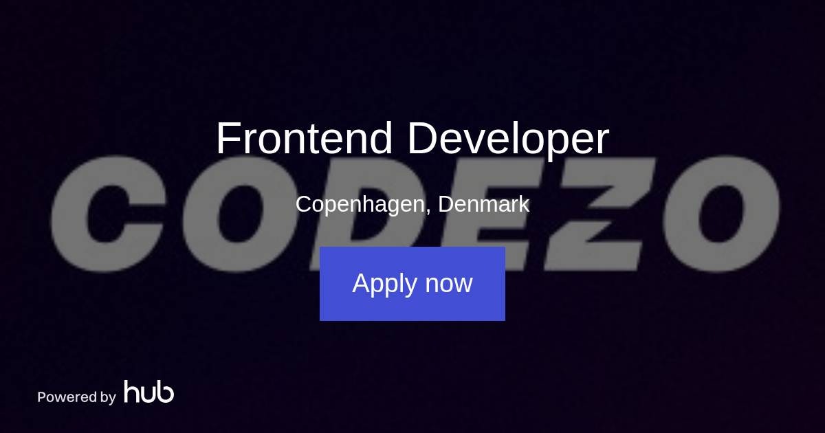 The Hub | Frontend Developer | Codezo