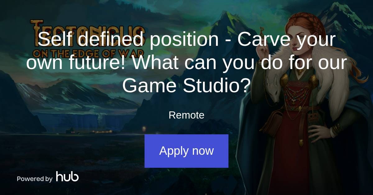 The Hub | Self defined position - Carve your own future! What can you ...